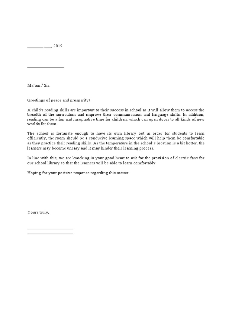 Electric Fan Request Edited | PDF