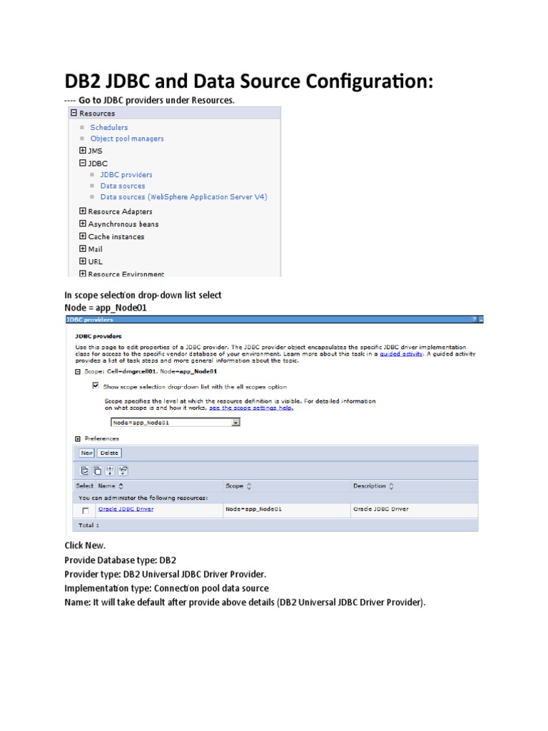WAS Admin Notes - 5a | PDF | Databases | System Software