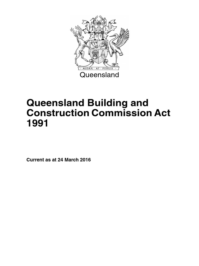 QldBuildConCommA91 ACT1991 | PDF | License | Tribunal