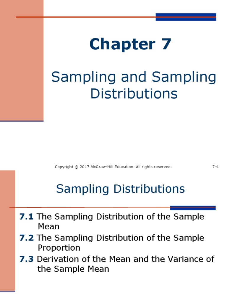 Sampling And Sampling Distributions Pdf Bias Of An Estimator Standard Deviation