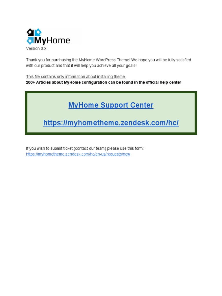 MyHome Theme Installation Guide | PDF | Word Press | Online Services