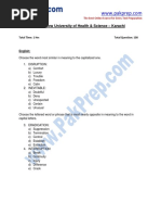 University of Lahore UOL Entry Test Sample Paper | PDF | Common Cold ...