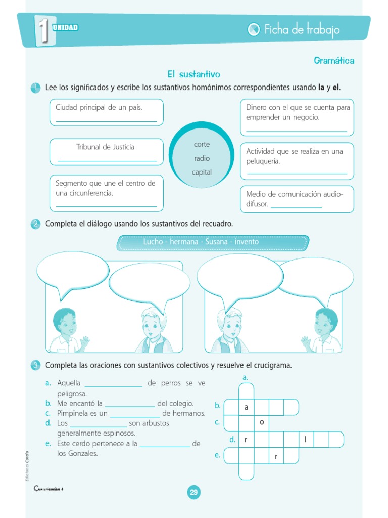 Ejercicios sobre Sustantivos y Colectivos | PDF