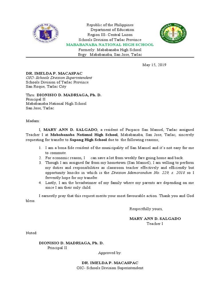 Mababanaba National High School: Dr. Imelda P. Macaspac | PDF ...