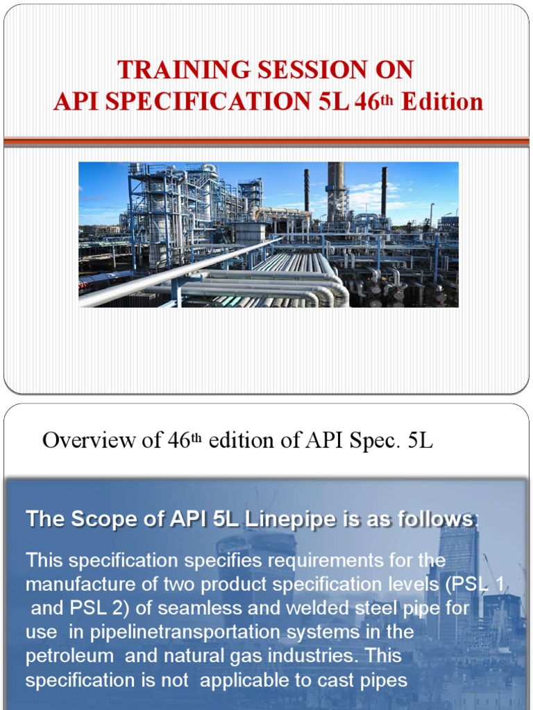 Training Session On Api 5L | PDF | Nondestructive Testing | Pipe (Fluid ...