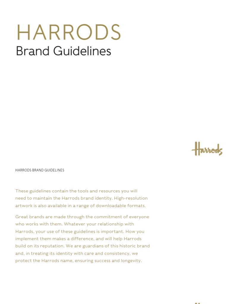 Harrods: Brand Guidelines | PDF | Acronym | Typefaces