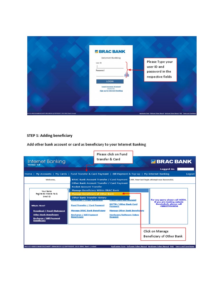 STEP 1: Adding Beneficiary: Add Other Bank Account or Card As ...