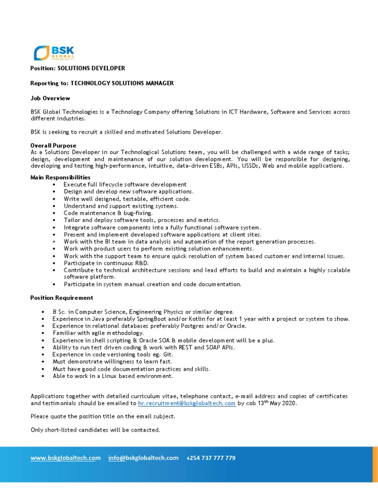 We Are Hiring | PDF | Application Programming Interface | Programmer