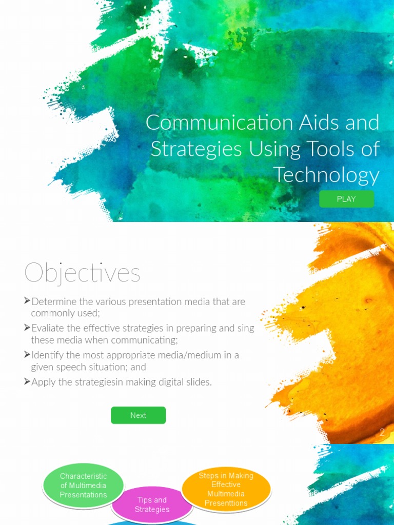 Communication Aids and Strategies Using Tools of Technology | PDF ...