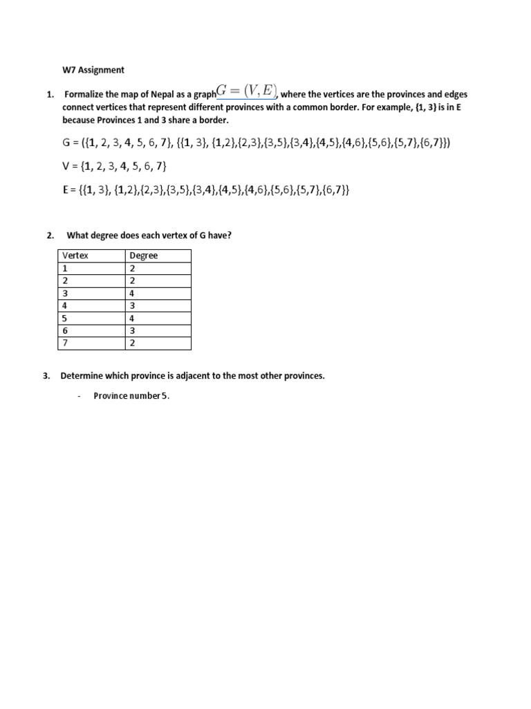 W7 Assignment | Download Free PDF | Vertex (Graph Theory) | Theoretical ...