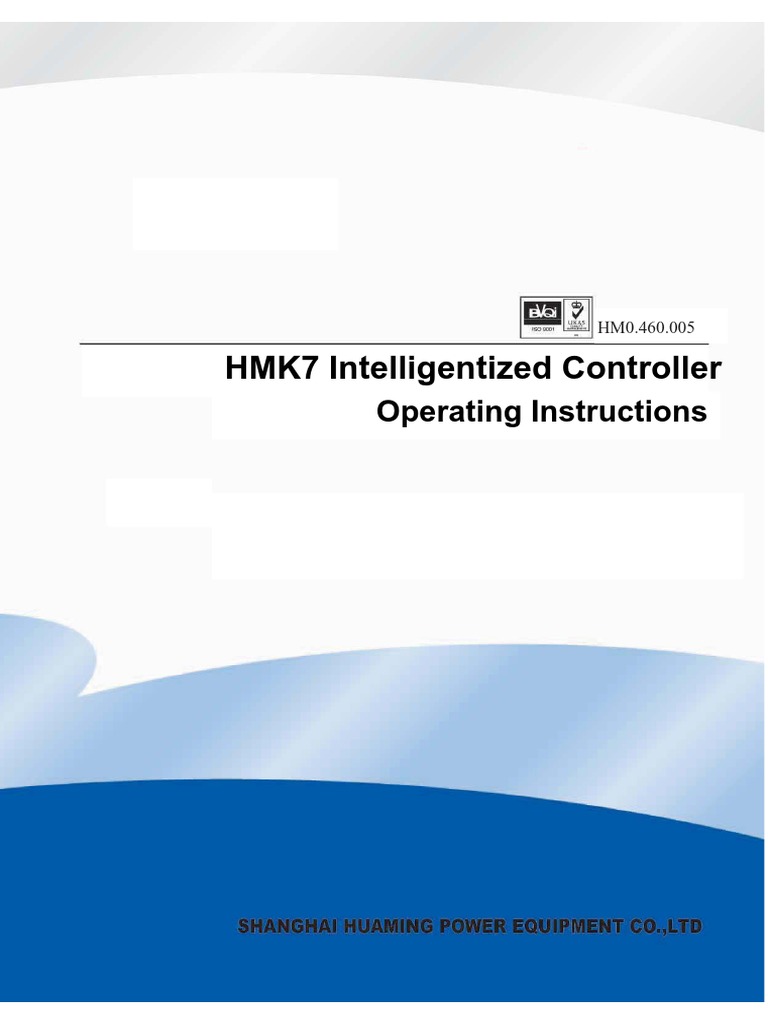 HMK7 Intelligentized Controller: Operating Instructions | PDF | Input ...