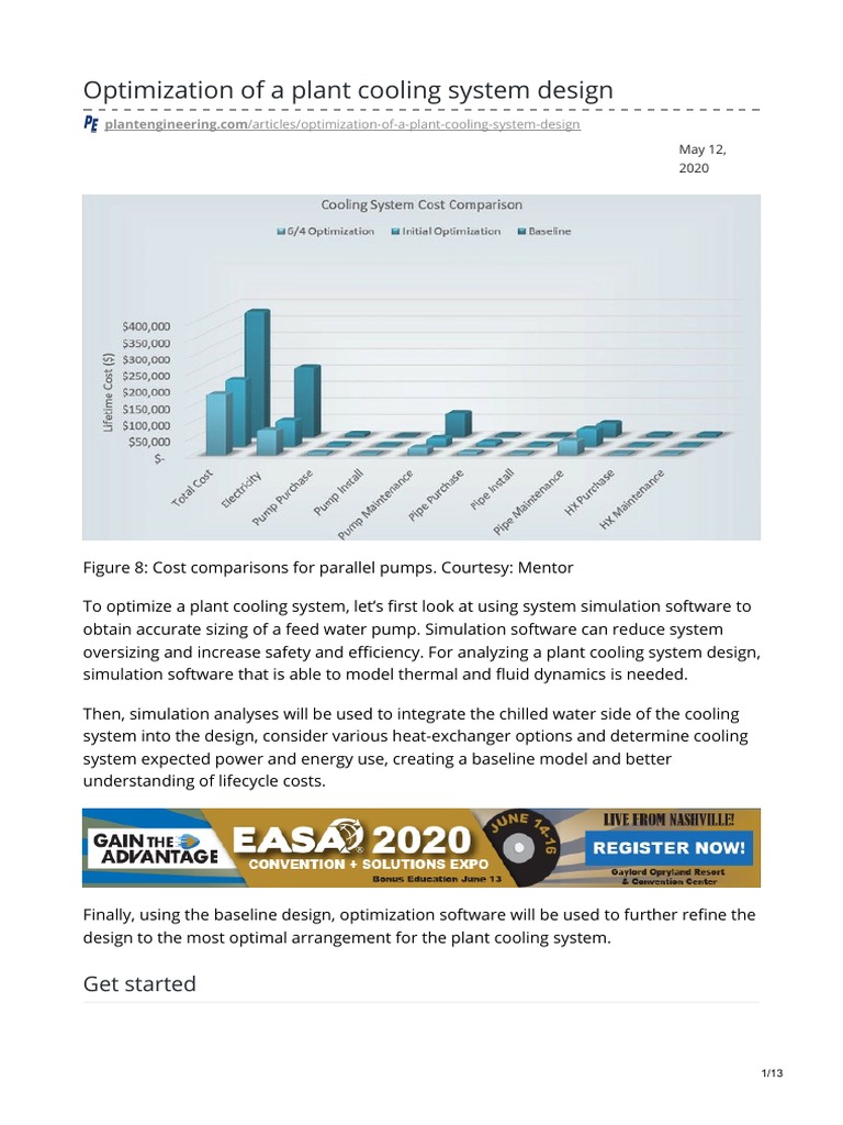 Optimization of A Plant Cooling System Design | PDF | Simulation | Heat ...