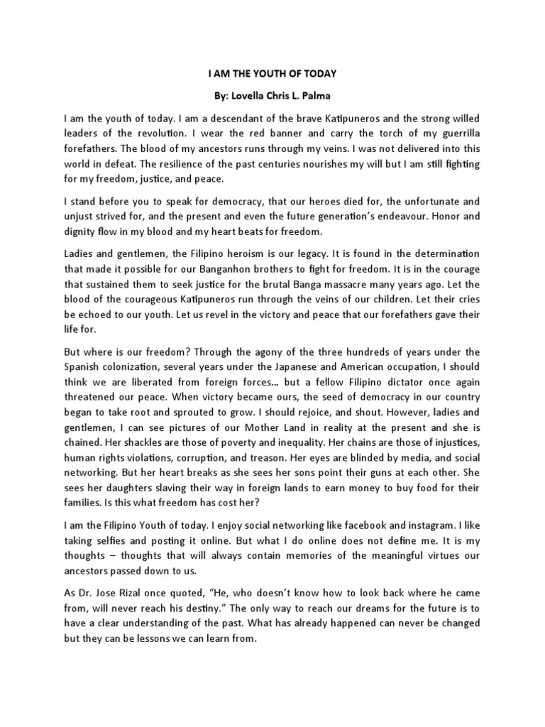 I Am The Youth of Today | PDF