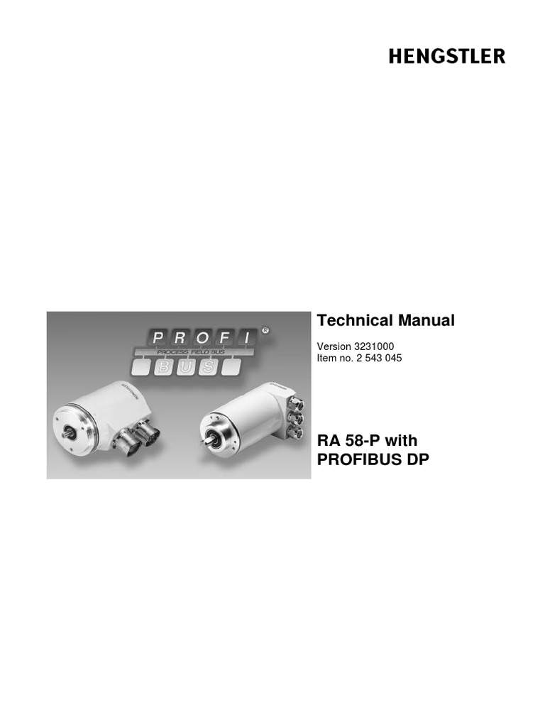 Hengstler Encoders User Manual RX58 | PDF | Input/Output ...