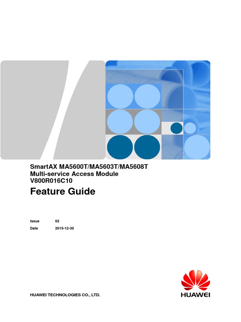 MA5600T&MA5603T&MA5608T V800R016C10 Feature Guide 02 PDF | PDF ...