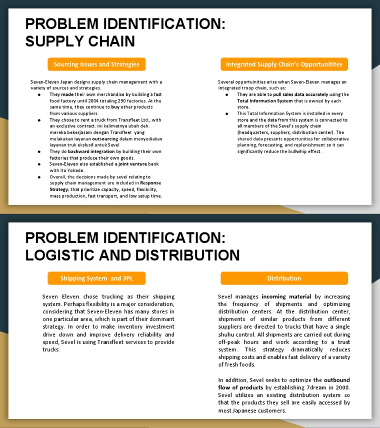 Problem Identification Suply Chain Seven Eleven | PDF | Supply Chain ...