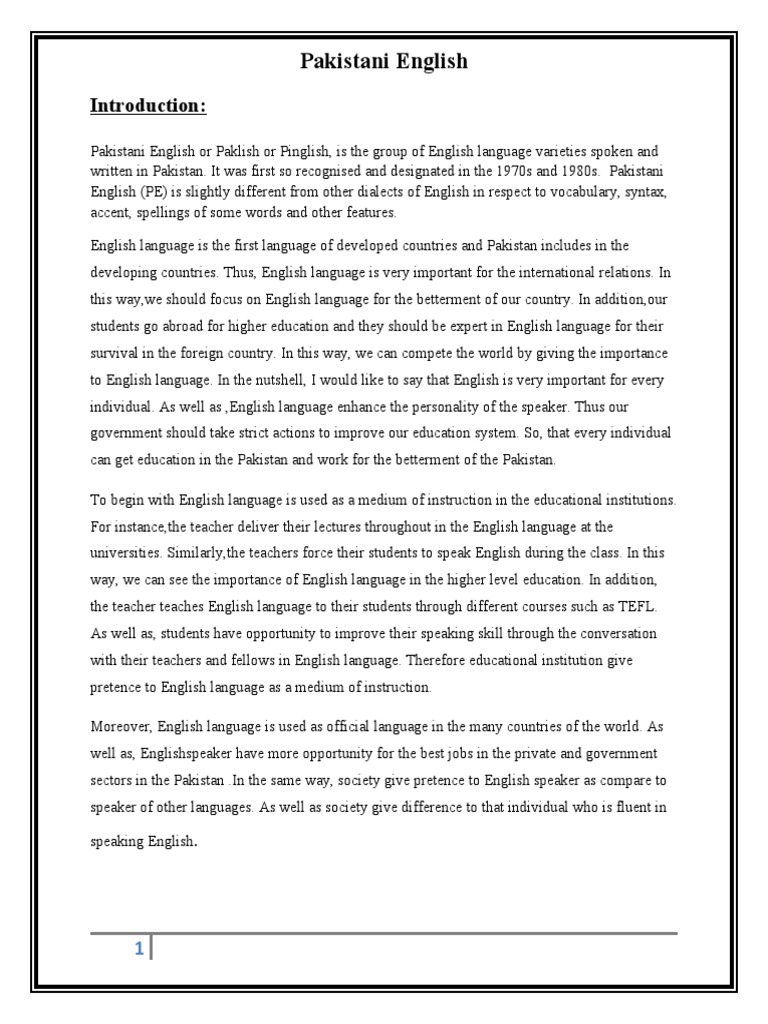 An In-Depth Look at Pakistani English: Its History, Development, Usage ...