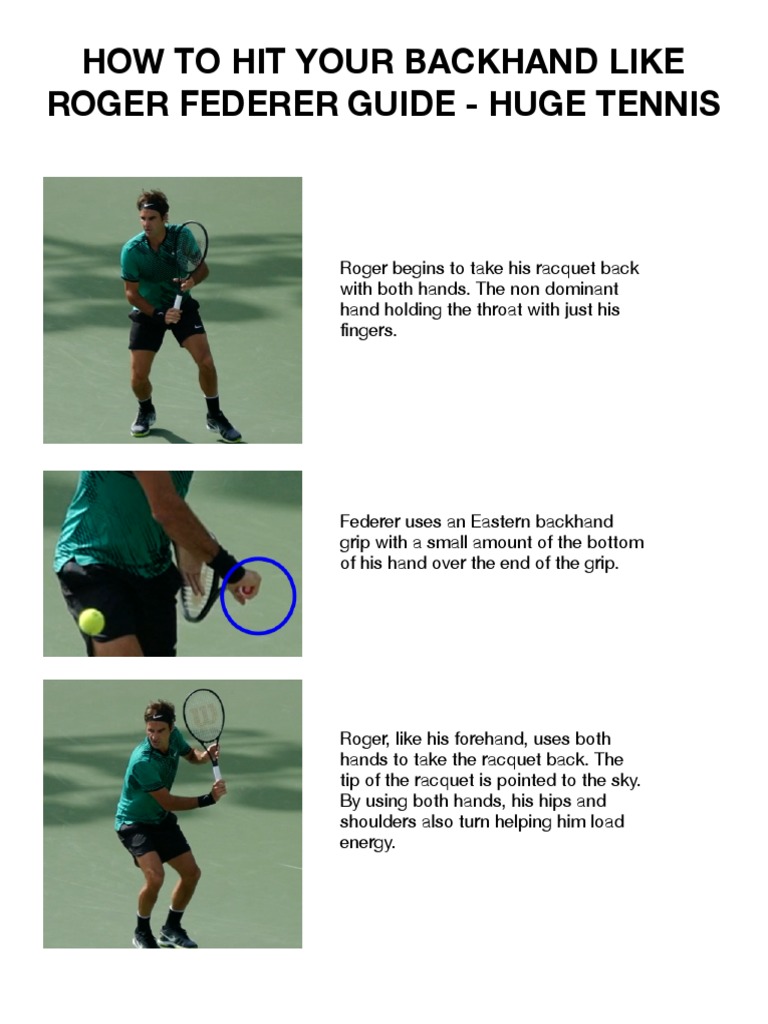 How To Hit Your Backhand Like Roger Federer Guide - Huge Tennis | Download Free PDF | Individual ...