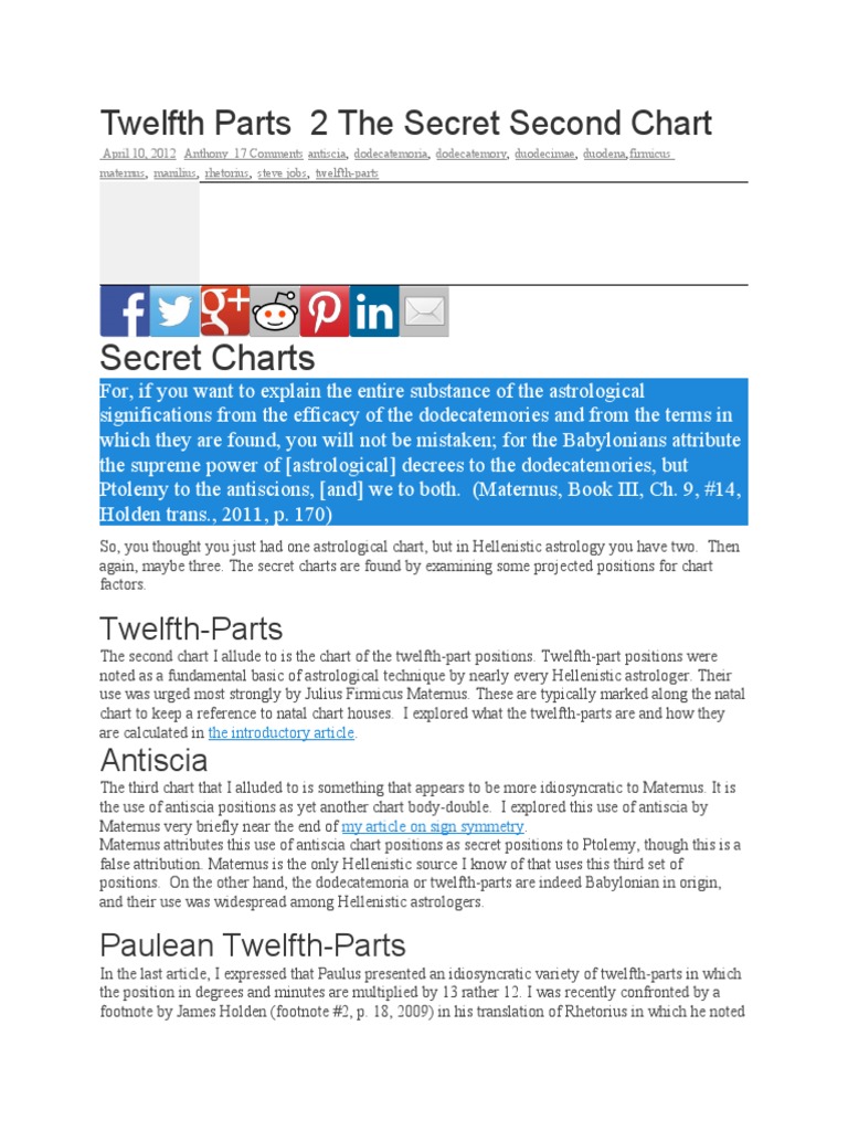 Twelfth Parts 2 The Secret Second Chart | PDF | New Age Practices ...