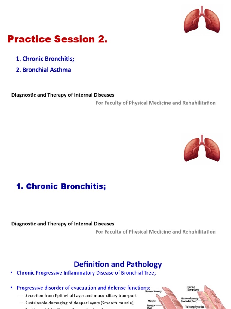 Practice Session 2.: 1. Chronic Bronchitis 2. Bronchial Asthma | PDF ...
