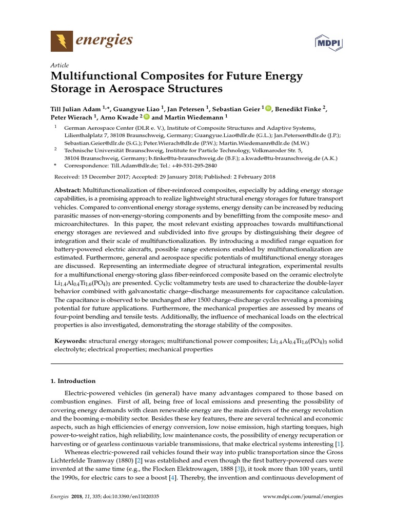 Multifunctional Composites For Future Energy Storage in Aerospace ...