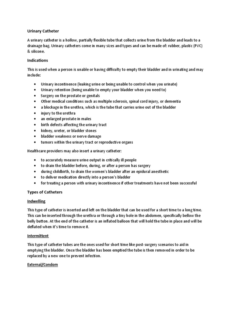 Urinary Catheter | PDF | Urinary Incontinence | Urinary Bladder
