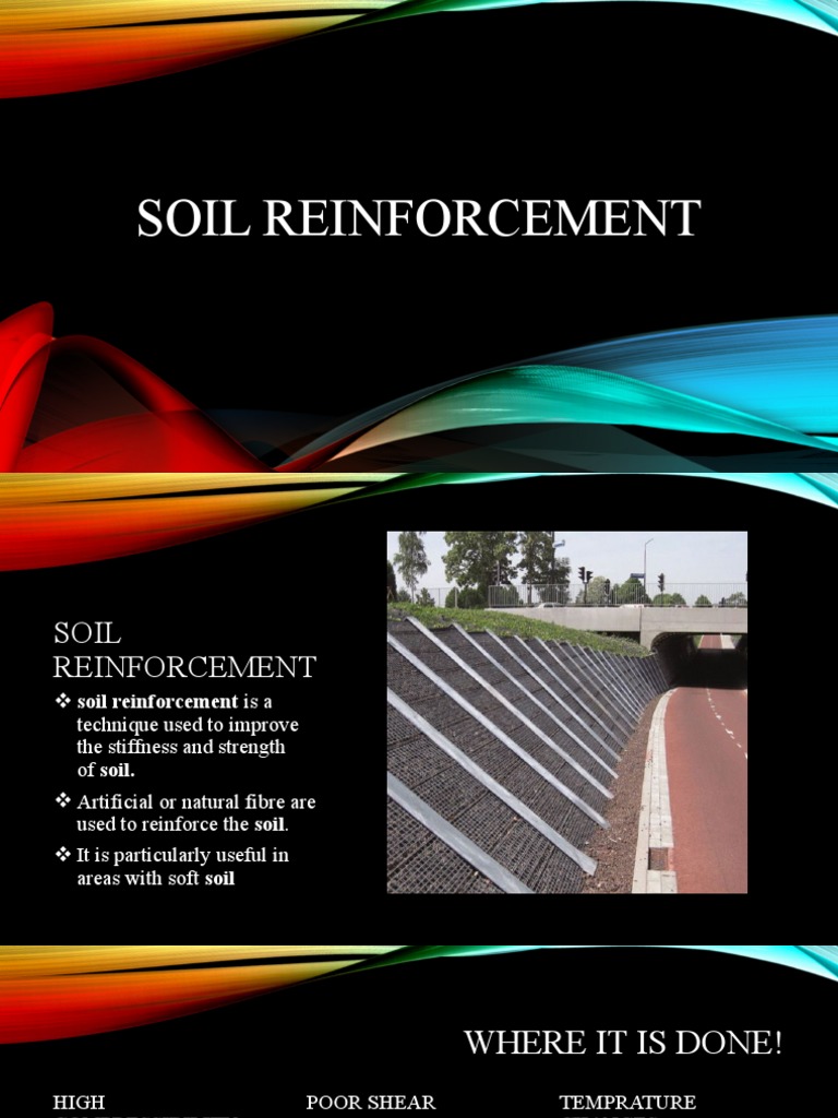 Soil Reinforcement Techniques Overview | PDF | Soil | Drainage