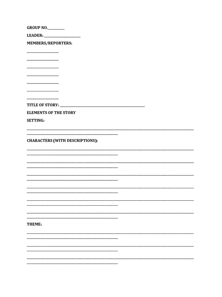 Story Structure Template Guide | PDF | Plot (Narrative) | Literary Concepts