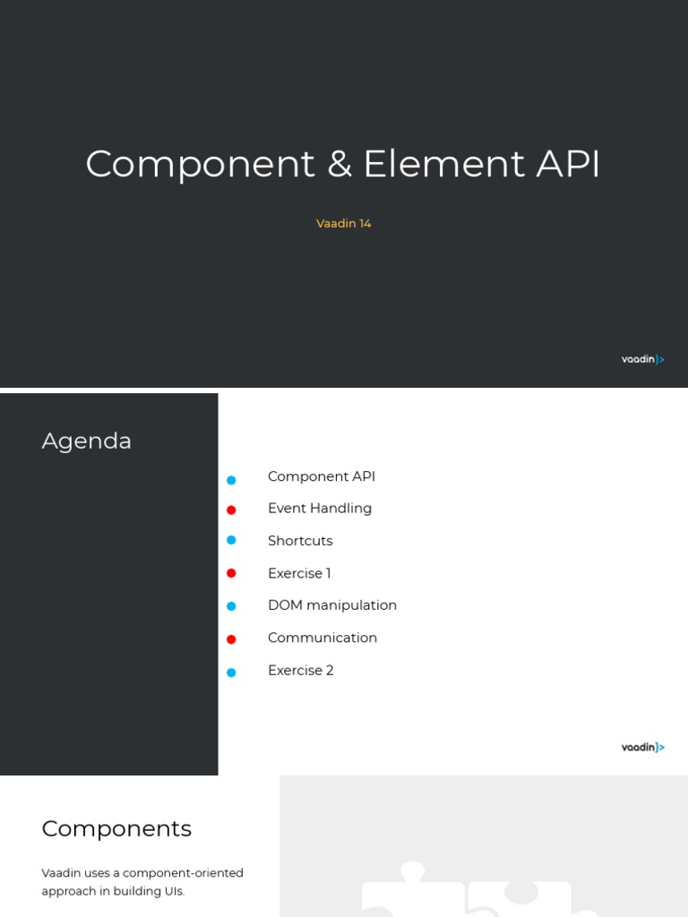 Component & Element API: Vaadin 14 | PDF | Class (Computer Programming ...