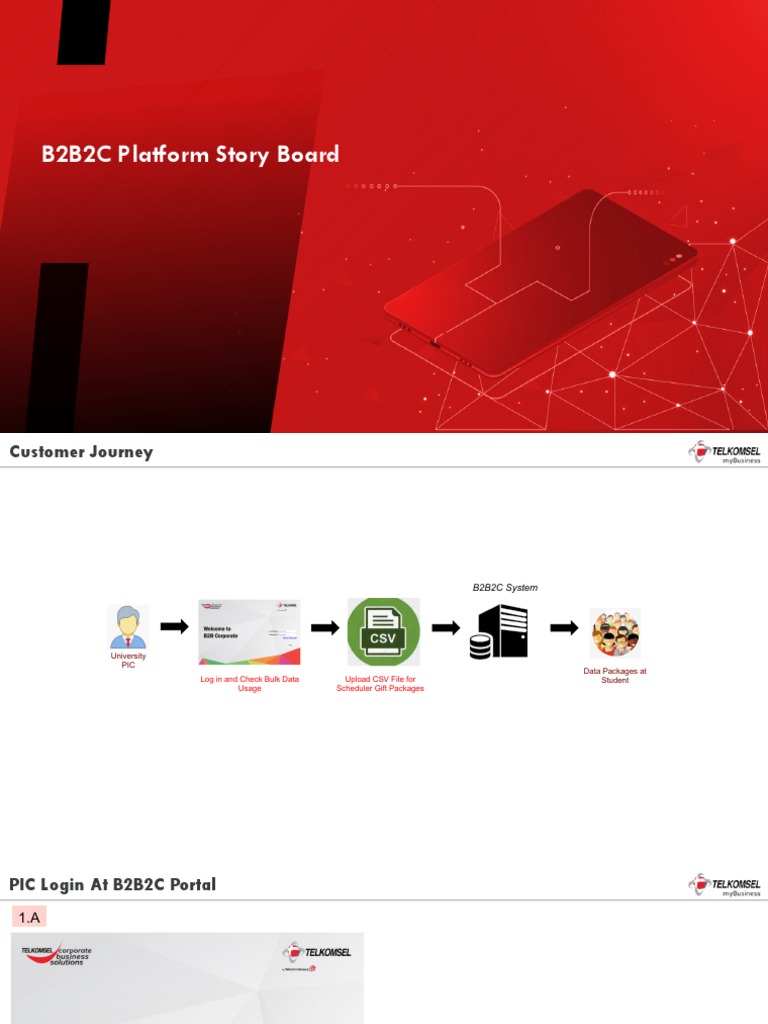 B2B2C Platform Story Board PDF | PDF | Login | Computing