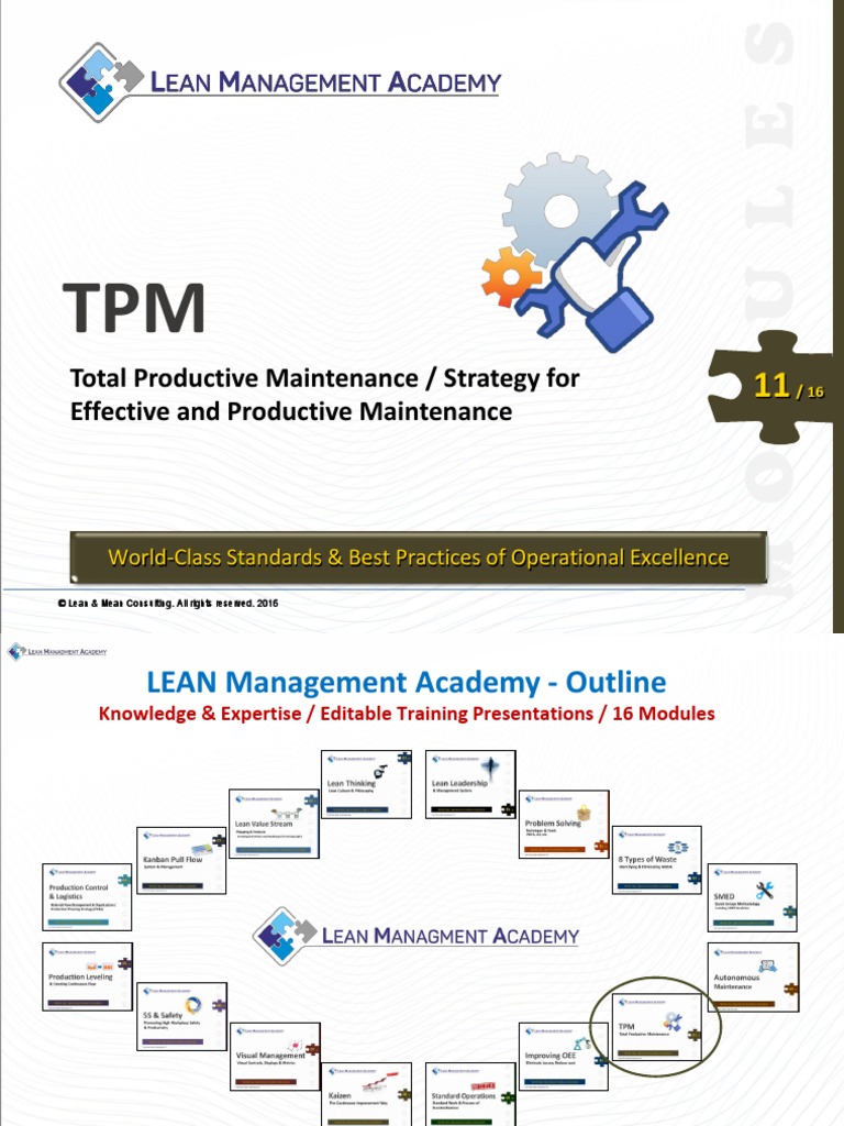 TPM-Total Productive Maintanance | PDF | Reliability Engineering | Business Process