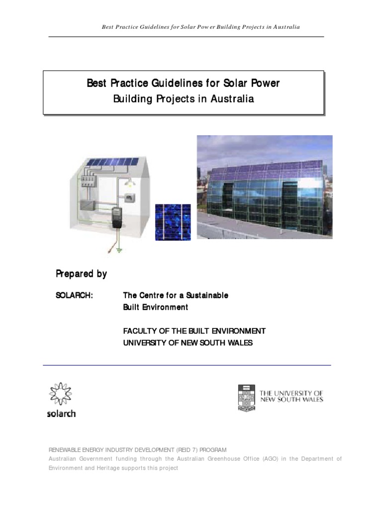 BiPV Best Practice Guidelines PDF | PDF | Photovoltaics | Photovoltaic ...