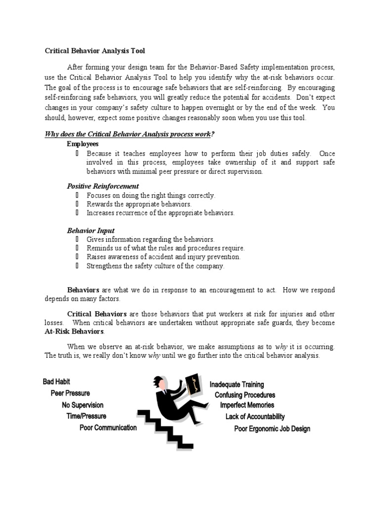 Critical Behavior Analysis Tool Bena | PDF | Reward System | Behavior