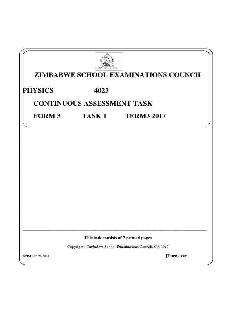 4023 Physics Form 3 Task 1 | PDF | Data | Physics