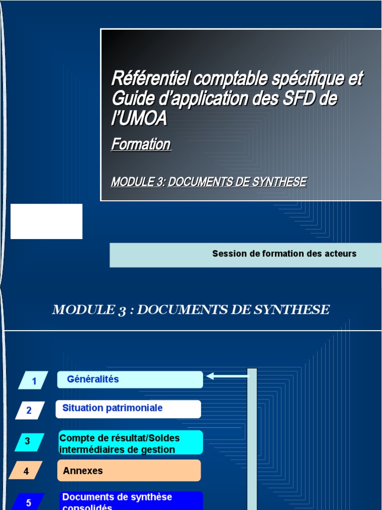 Module 3 DOCUMENTS DE SYNTHESE | PDF | Bilan comptable | Leasing