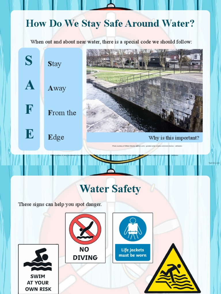 Water Safety Guidelines for Kids | PDF | Flag | Symbols