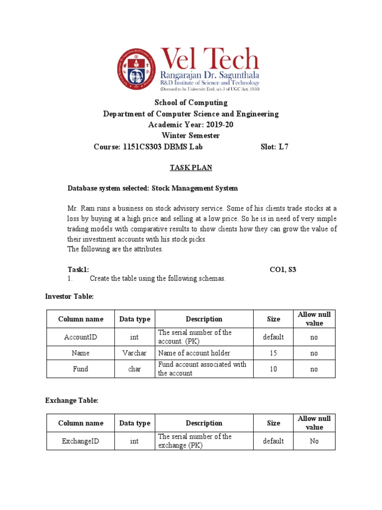 Stock Management Database Schema | PDF | Databases | Data Management ...
