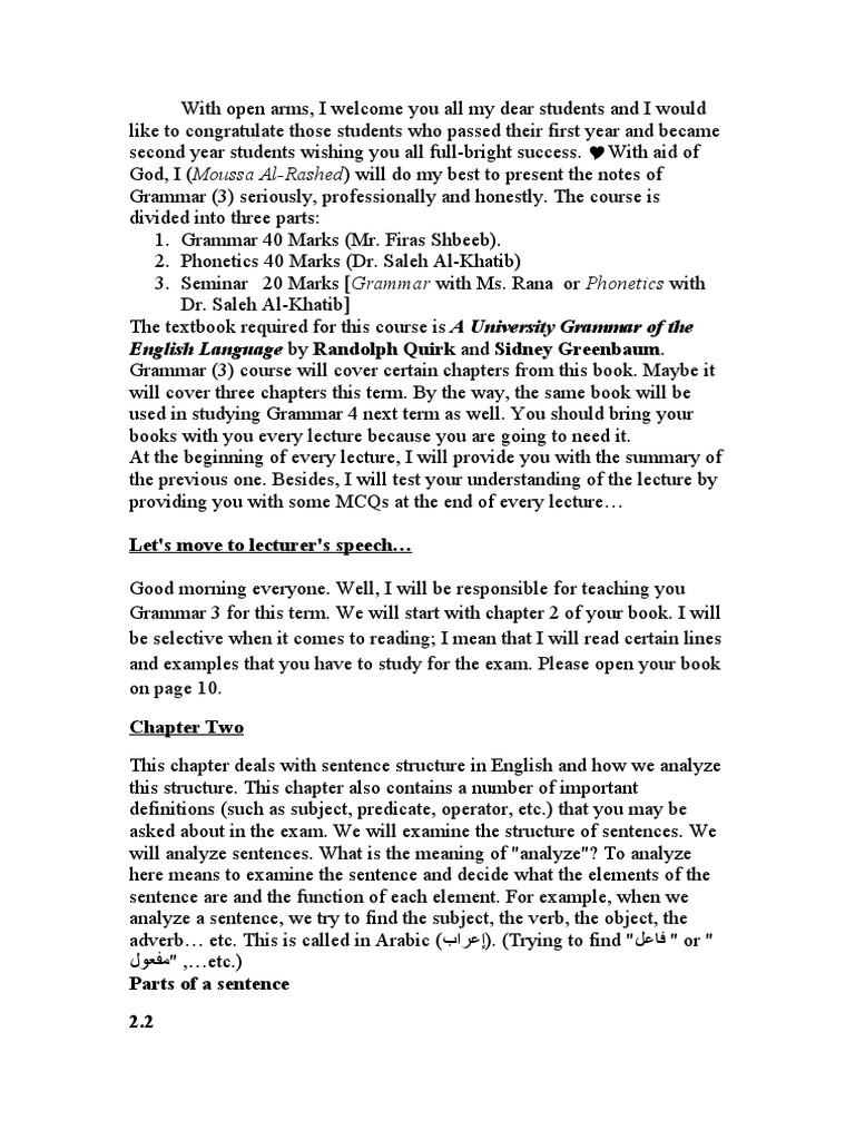 English Language by Randolph Quirk and Sidney Greenbaum.: Let's Move To ...