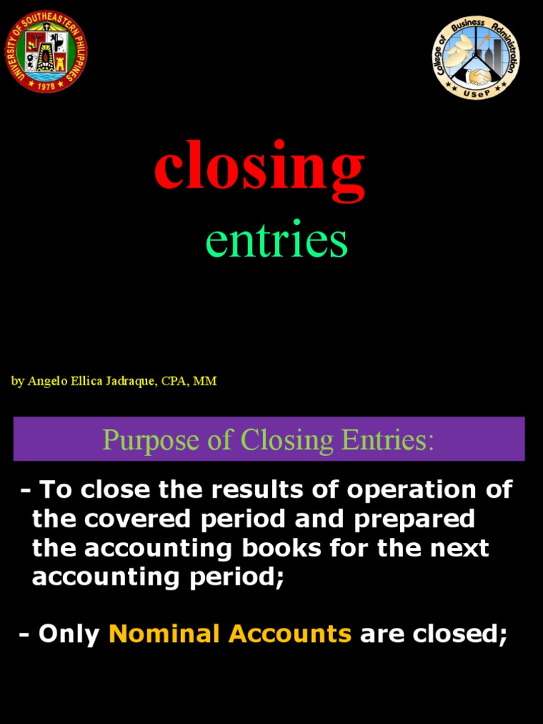 Closing Entries Explained for Accountants | PDF | Expense | Income