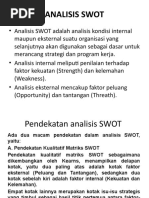 Analisis SWOT (Pembagian Kuadran) | PDF