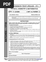 FIITJEE AITS JEE Adv Part-1 Paper-1 | PDF | Circle | Force