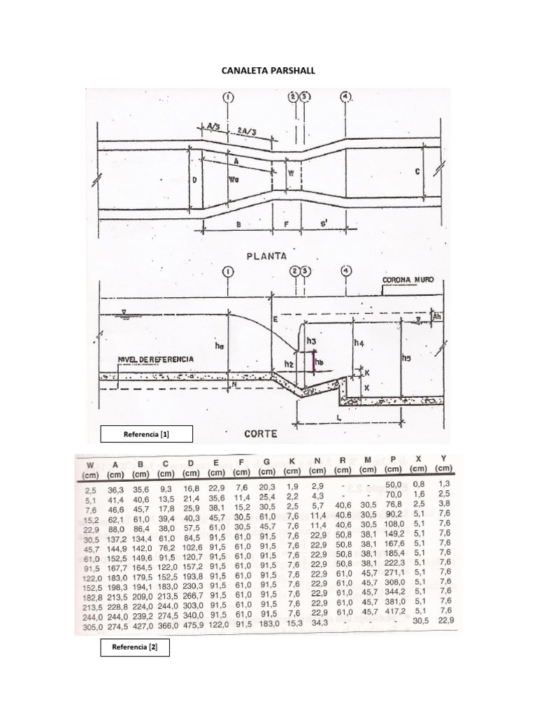 CANALETA PARSHALL - Información Resumen | PDF