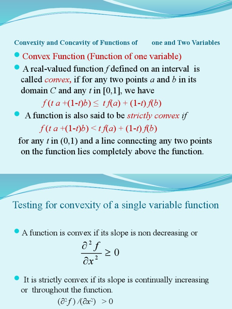Lect 3 Concave and Convex | PDF | Monotonic Function | Function (Mathematics)
