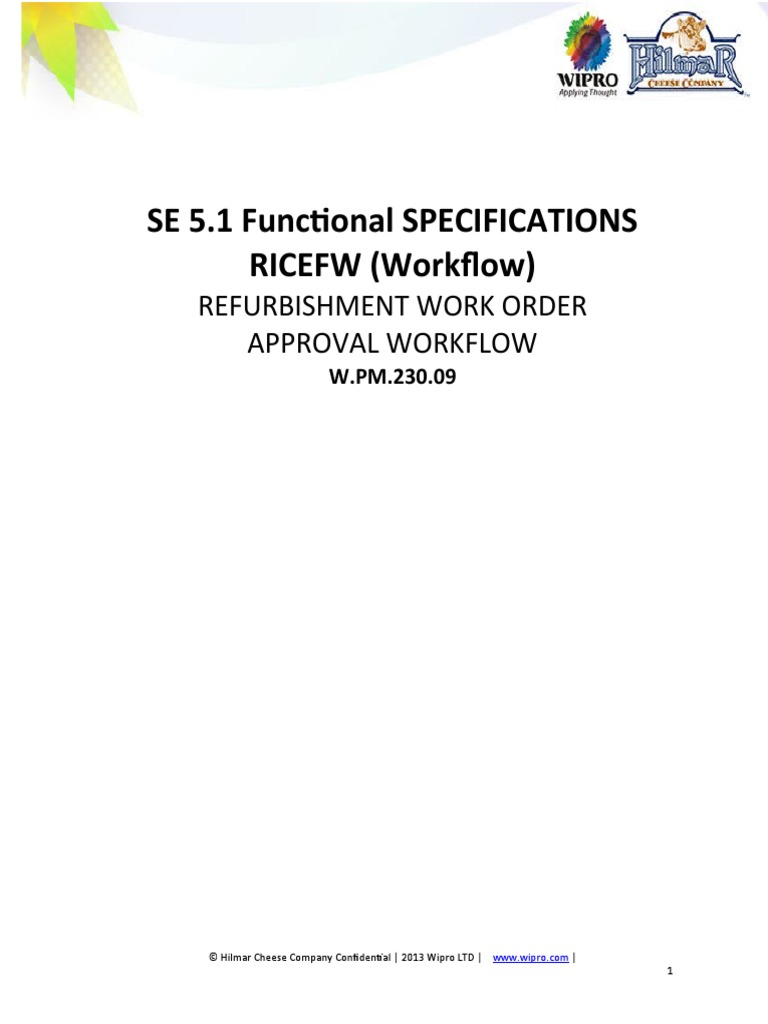SE 5 1FUNCTIONAL SPECIFICATION W-PM-230-09 Refurbishment Order Approval ...