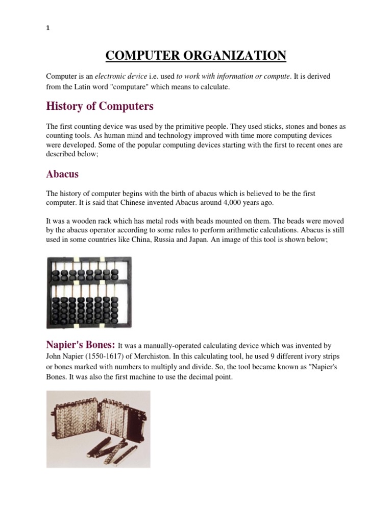 A Comprehensive History of Computer Evolution: From Ancient Counting Tools to Modern Day ...