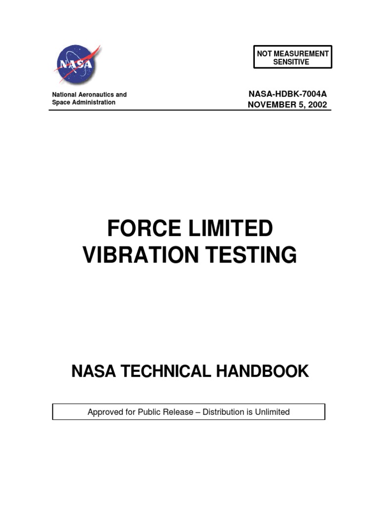 Force Limited Vibration Testing: Nasa Technical Handbook | PDF | Force ...