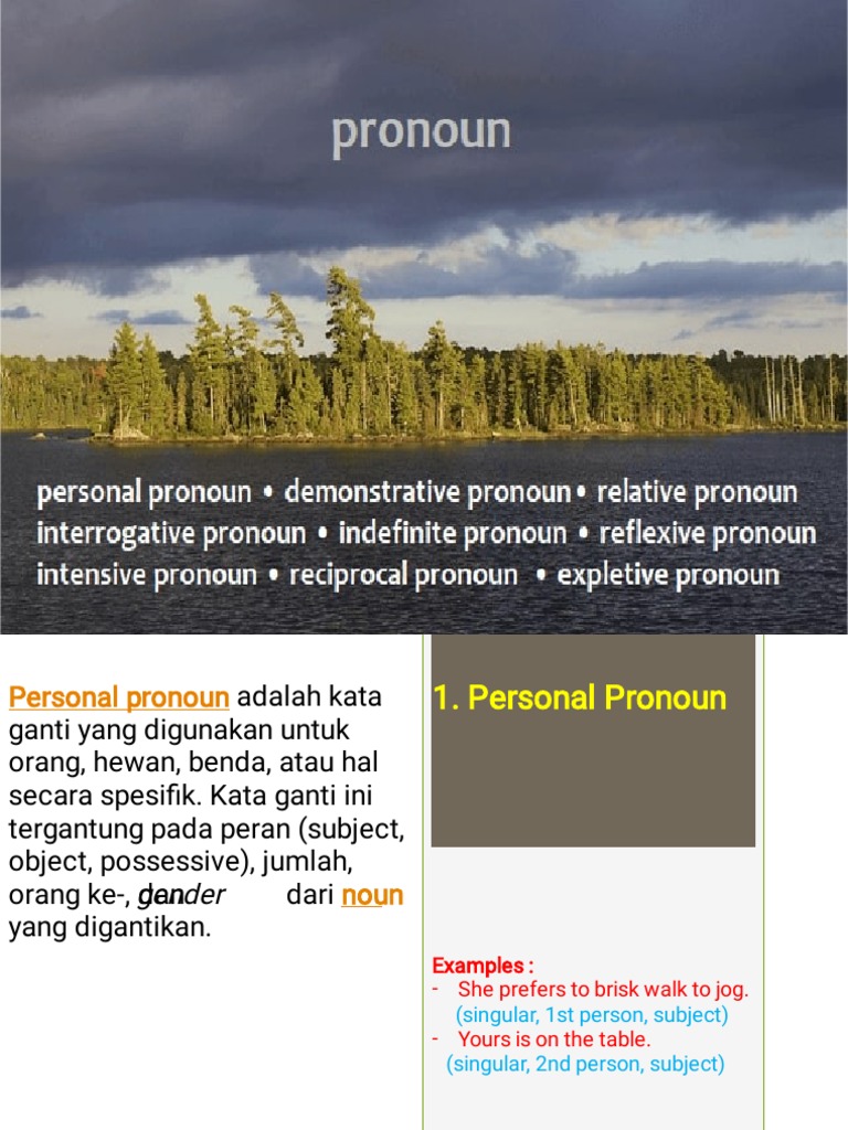 Panduan Lengkap Jenis-Jenis Pronoun | PDF | Filsafat | Kajian Bahasa Asing