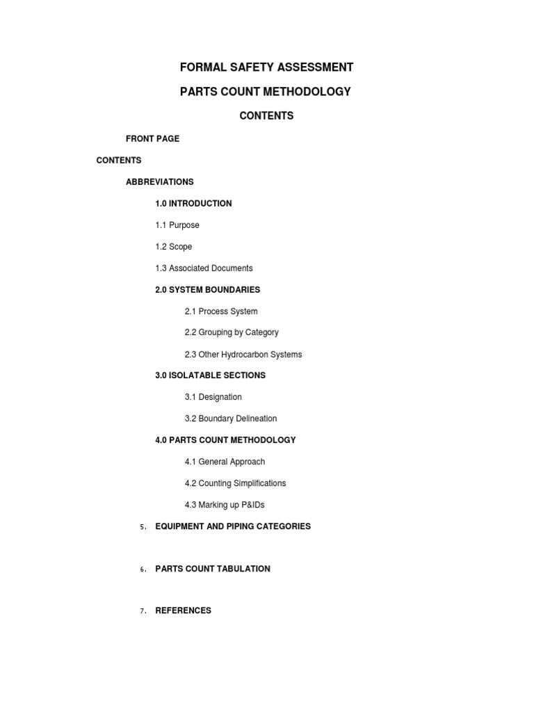 HSE Parts Count Guide PDF | PDF | Valve | Pipe (Fluid Conveyance)