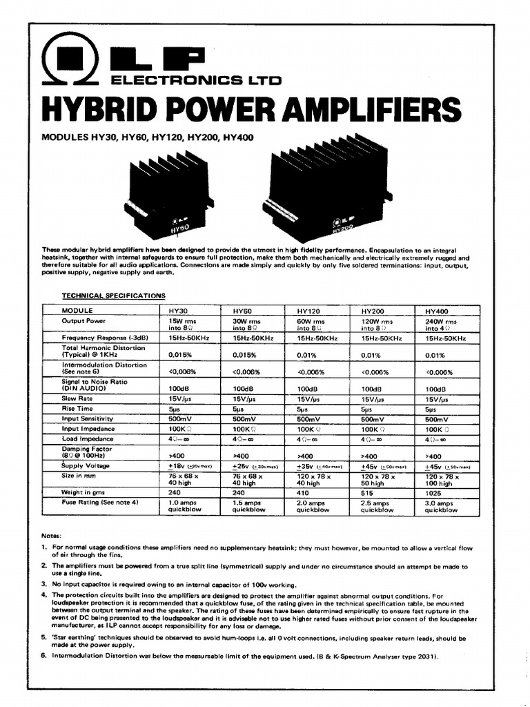 Hy30 Hy60 Hy120 Hy200 Hy400 | PDF