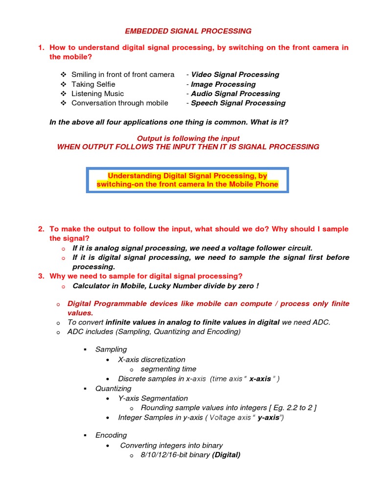 Embedded Signal Processing | PDF | Sampling (Signal Processing) | Digital Signal Processing